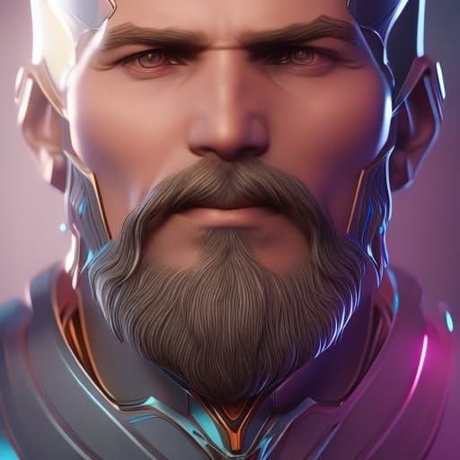 Robot, beard, portrait - AI Generated Artwork - NightCafe Creator