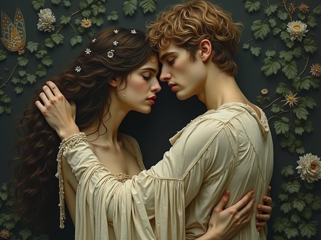 Wild Love - Fae and Pan in Embracing Ethereal Dance