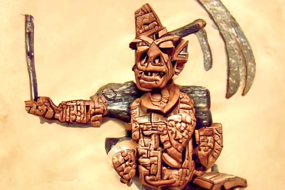 Aztec goblin warrior carving - AI Generated Artwork - NightCafe Creator