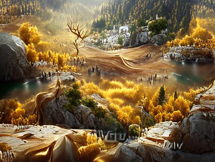 Golden Ravine - AI Generated Artwork - NightCafe Creator