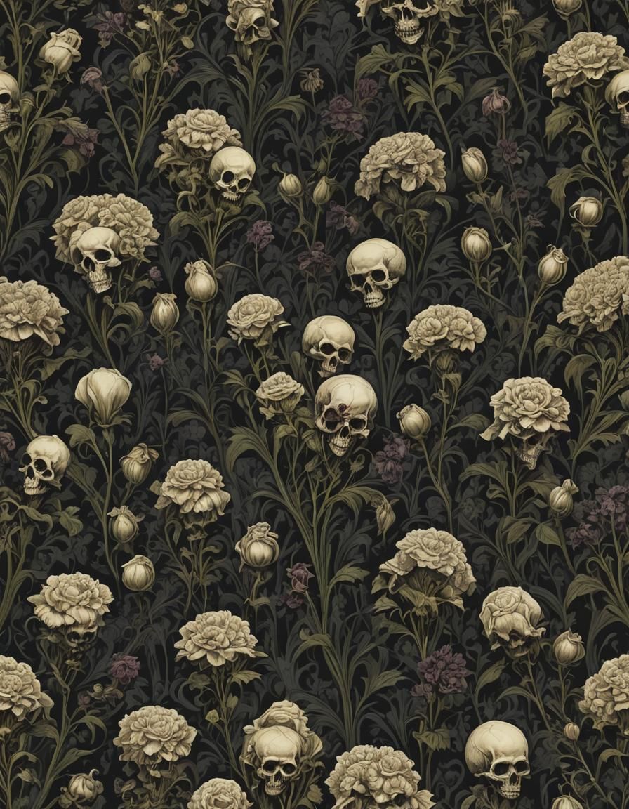 victorian funeral death flowers gothic horror - AI Generated Artwork ...