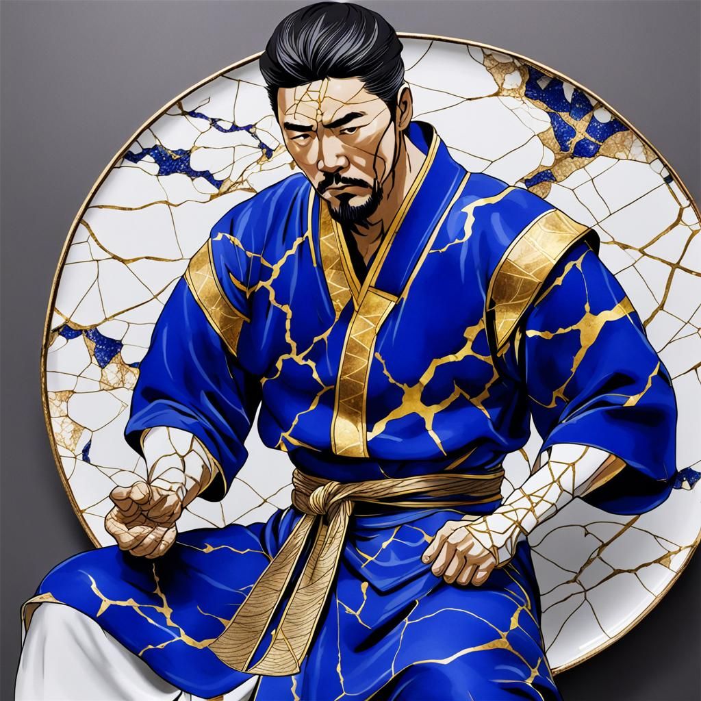 The Kintsugi man - AI Generated Artwork - NightCafe Creator