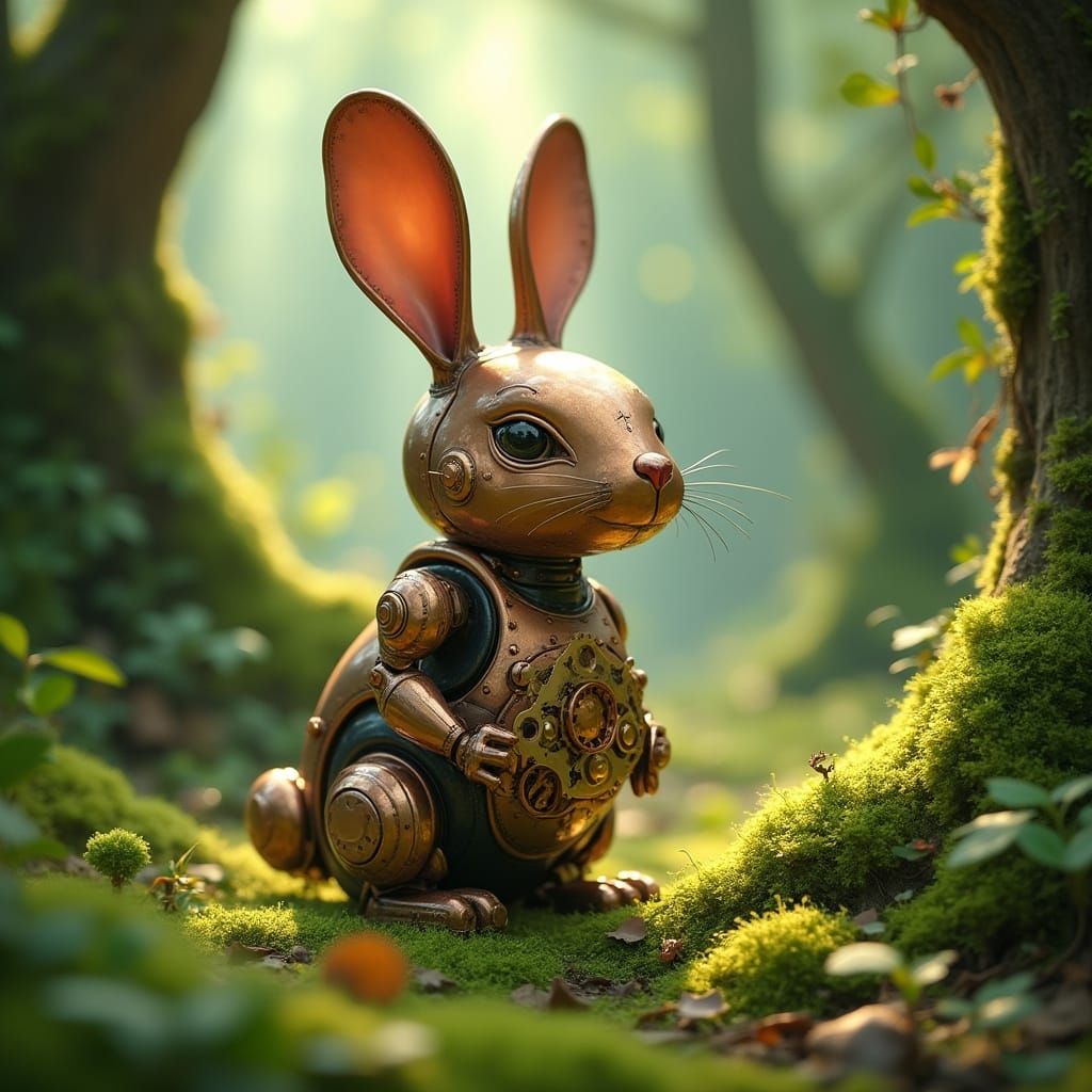 Tinker's mechanical bunny - Whimsical Mechanical Bunny in E...