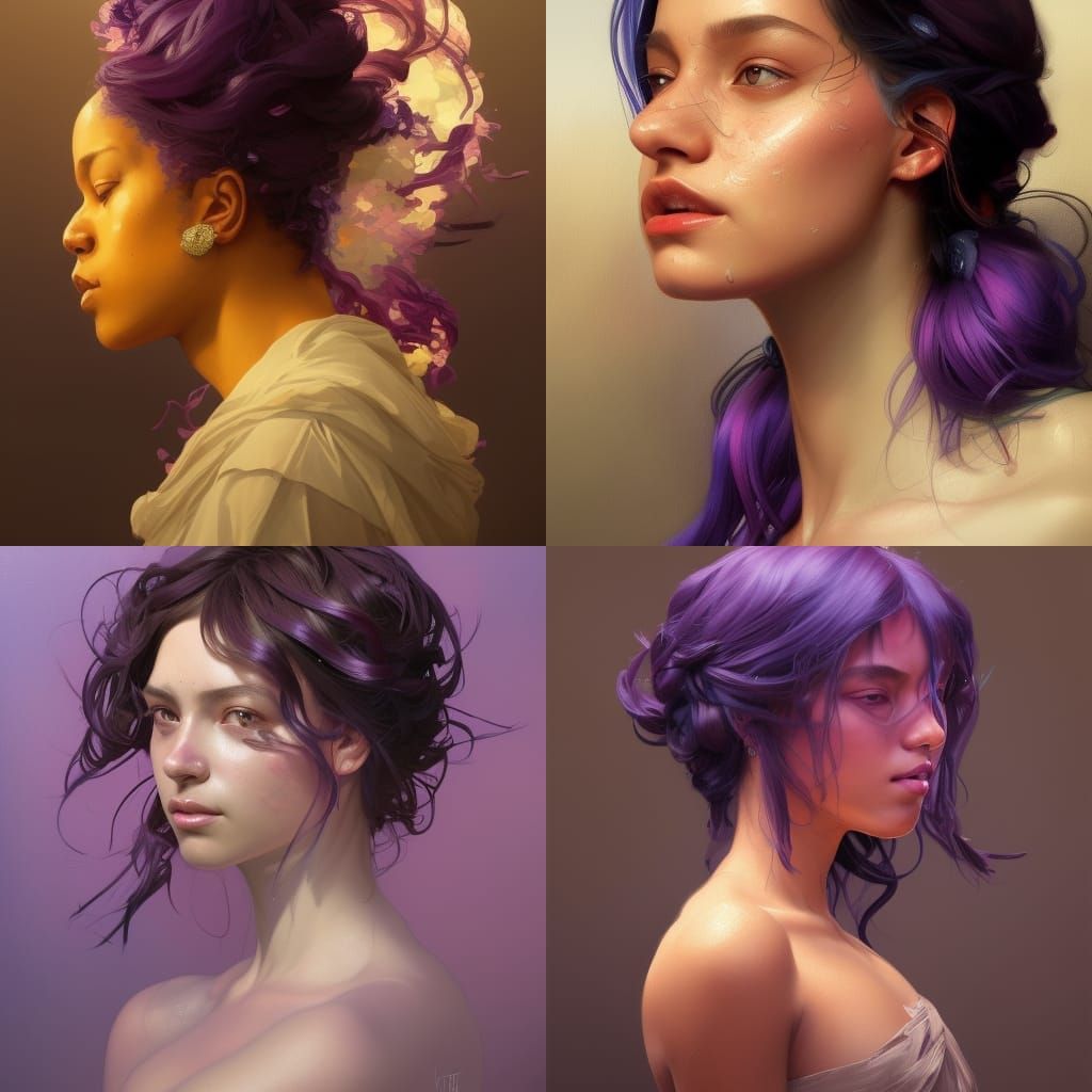 The color purple as a person - AI Generated Artwork - NightCafe Creator