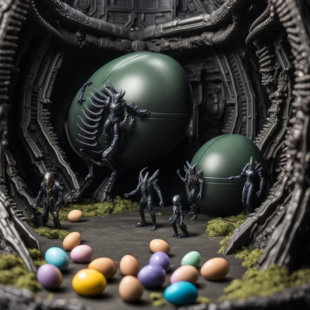 Alien Egg Hunt - AI Generated Artwork - NightCafe Creator