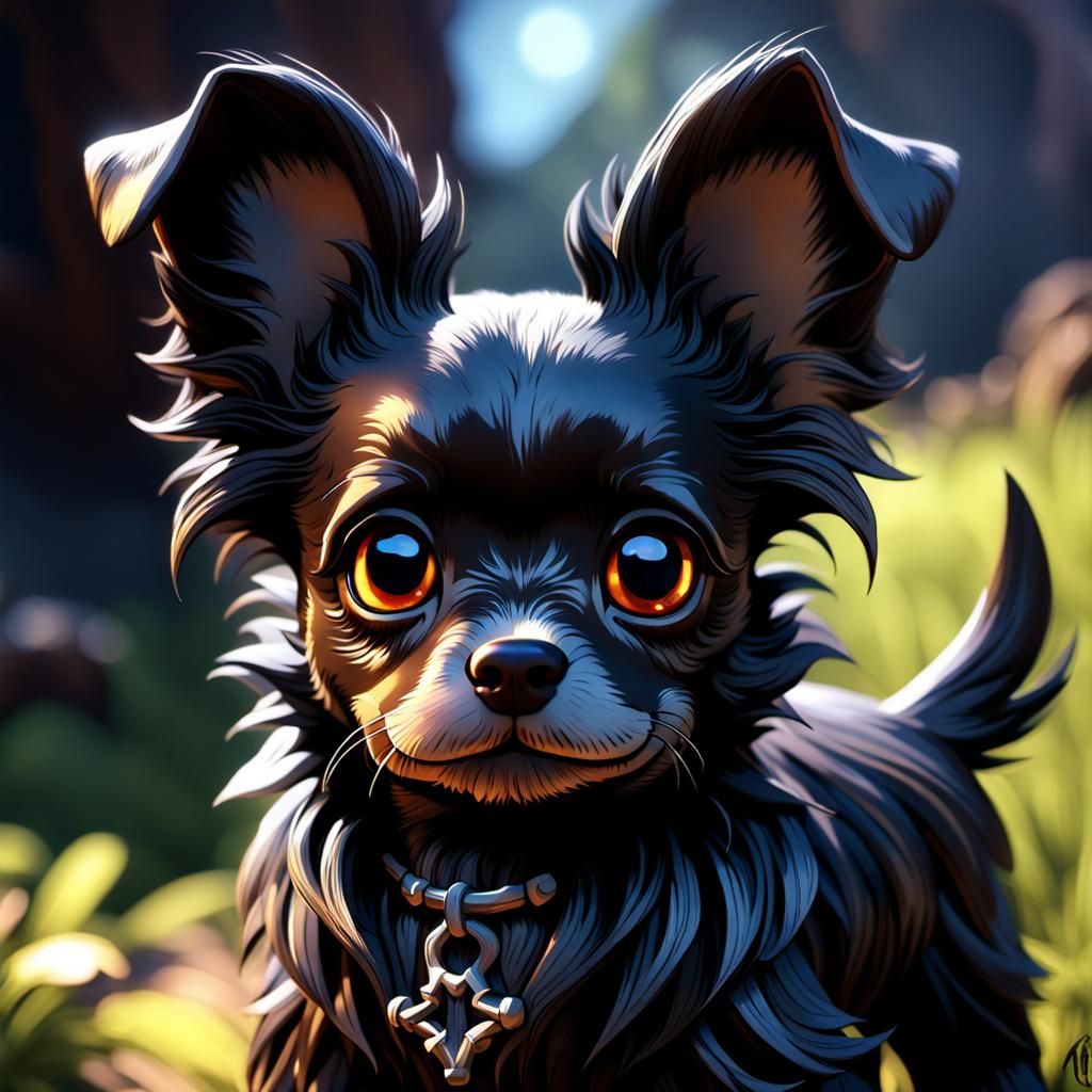 goth puppy - AI Generated Artwork - NightCafe Creator
