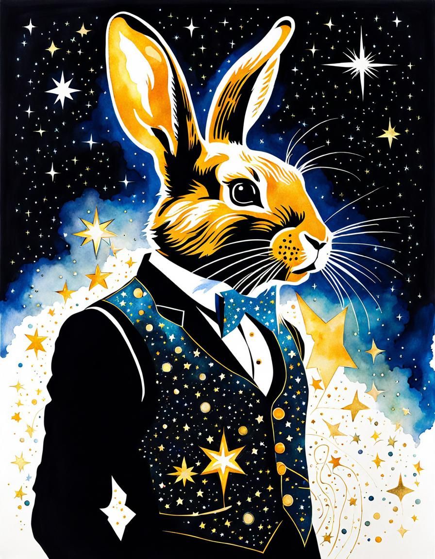 Rabbit in waistcoat (Juggernaut XL v5) - AI Generated Artwork ...