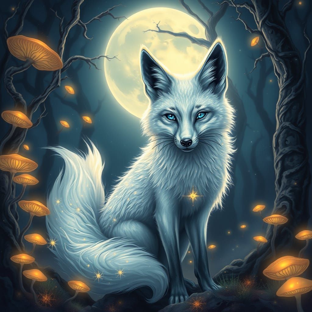 Moonlit Fox - Moonlit Fox in Cosmic Astral Style