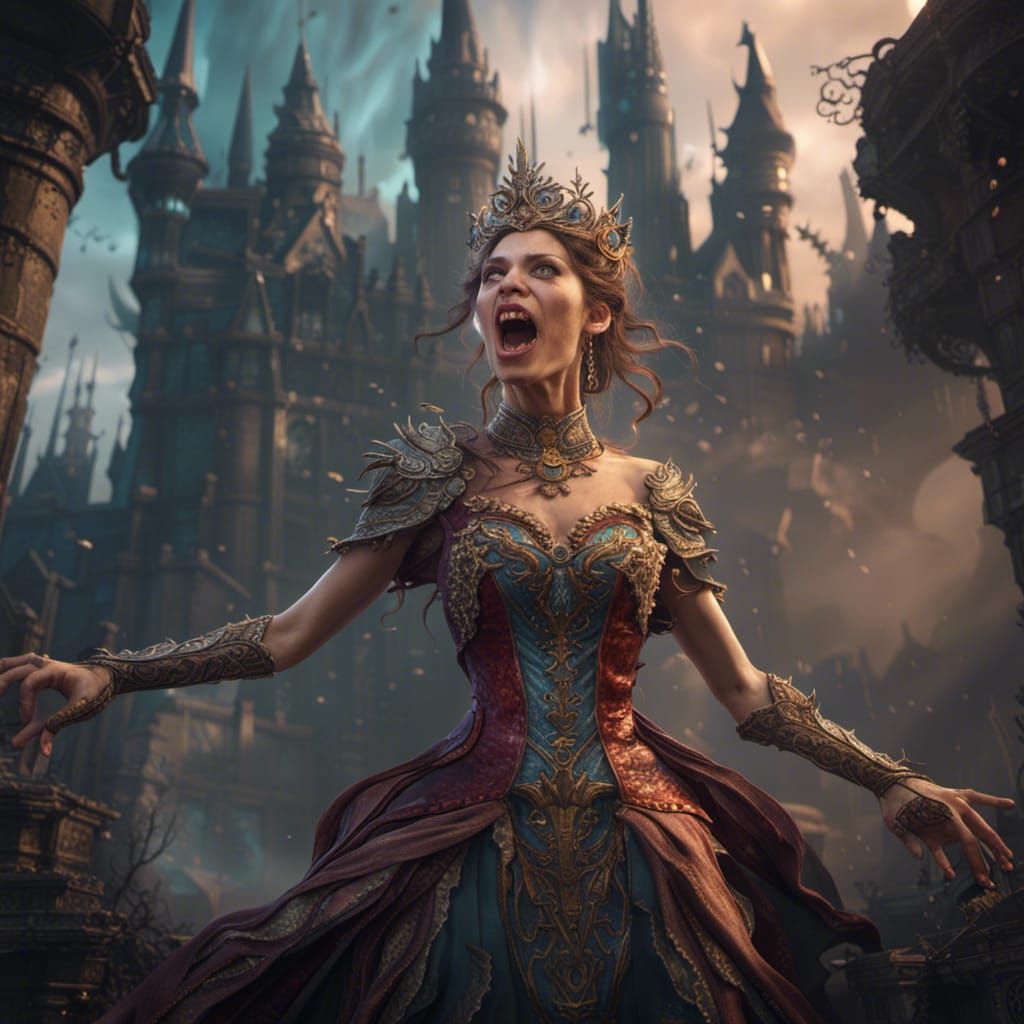 distressed screaming princess - AI Generated Artwork - NightCafe Creator