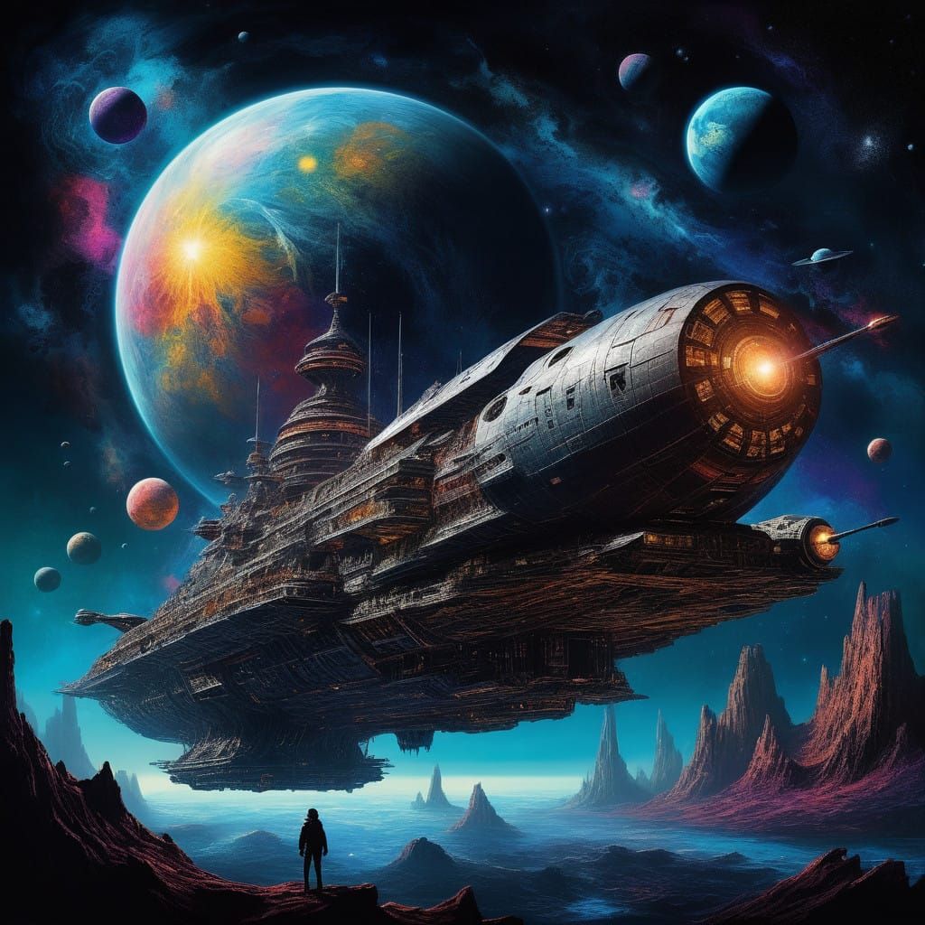 A Spaceship Travels in Deep Space 6