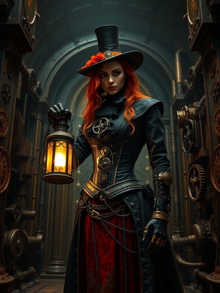 Ragnhild Årsol - Steampunk Undertaker in Clockwork Mausoleu...