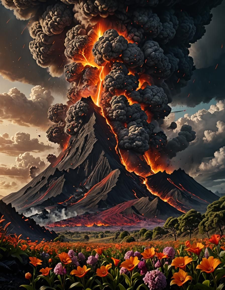 Volcano - AI Generated Artwork - NightCafe Creator