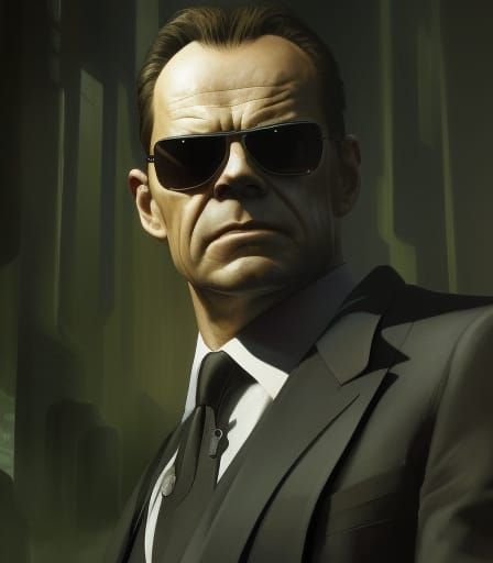 Hugo Weaving as Agent Smith in The Matrix - AI Generated Artwork - NightCafe Creator