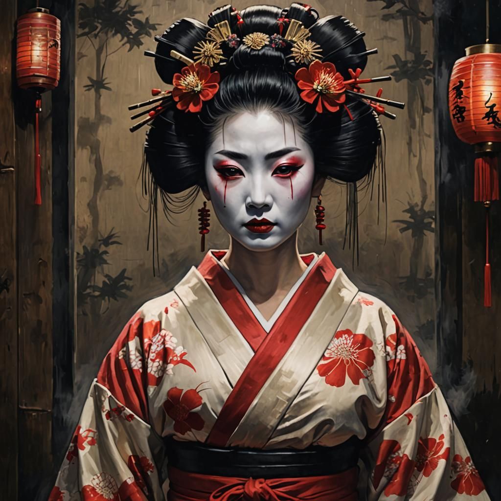 Geisha - Ethereal Geisha in Macabre Japanese Horror