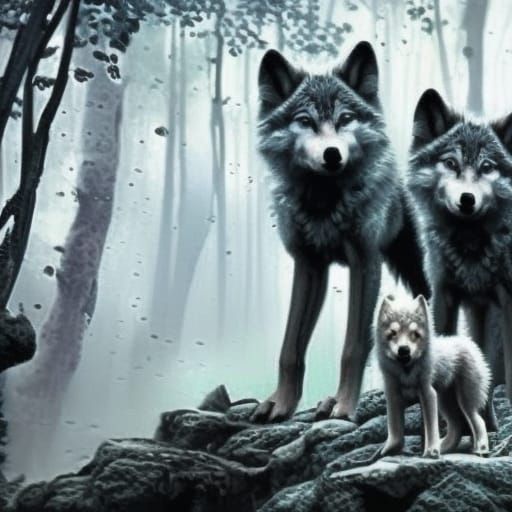 Wolves - AI Generated Artwork - NightCafe Creator