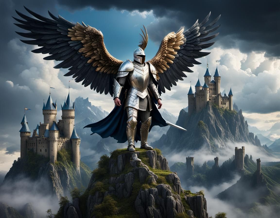 Winged Knight - AI Generated Artwork - NightCafe Creator