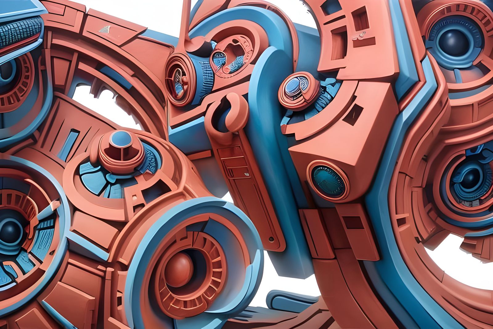 Abstract mech urban art 17apr23 - AI Generated Artwork - NightCafe Creator