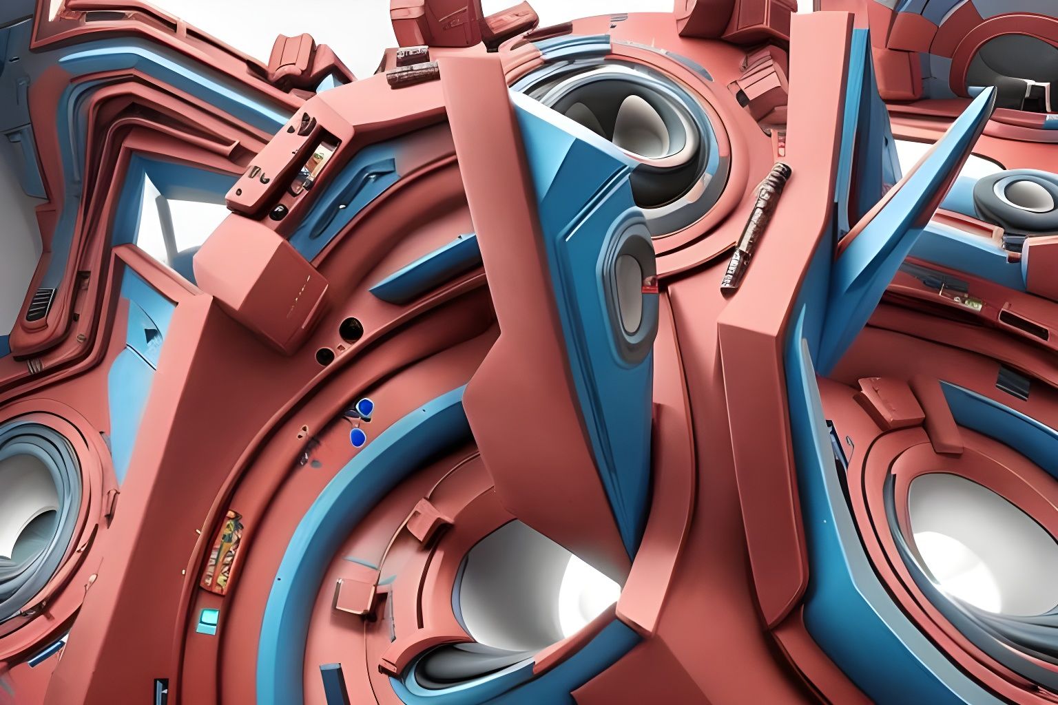 Abstract mech urban art 17apr23 - AI Generated Artwork - NightCafe Creator