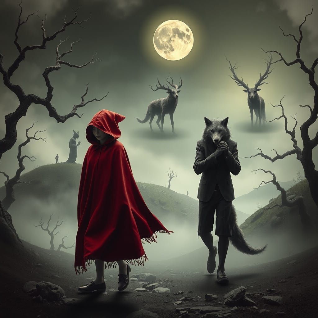 Red and the wolf - Little Red Riding Hood Meets the Big Bad ...