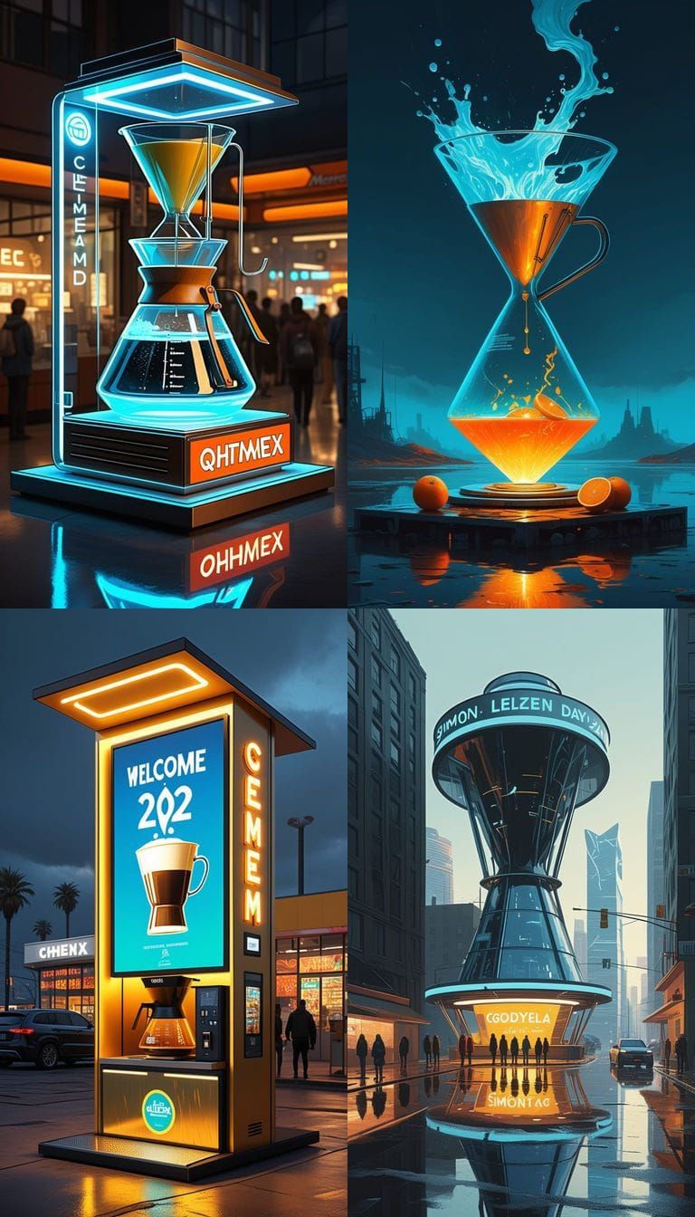 An awe-inspiring drive-thru coffee kiosk designed as a towering 3 story ...