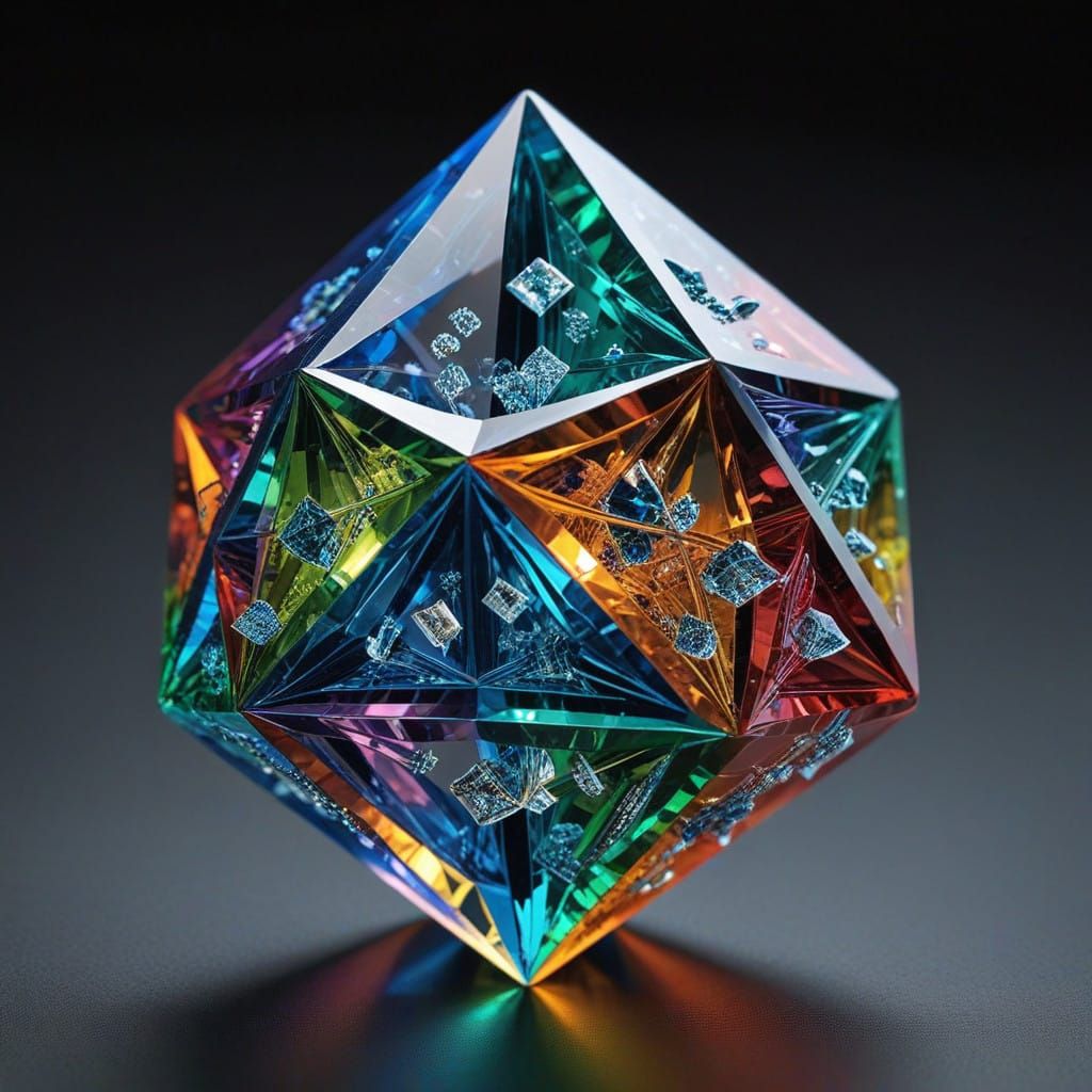 Diamond octahedron crystal structure