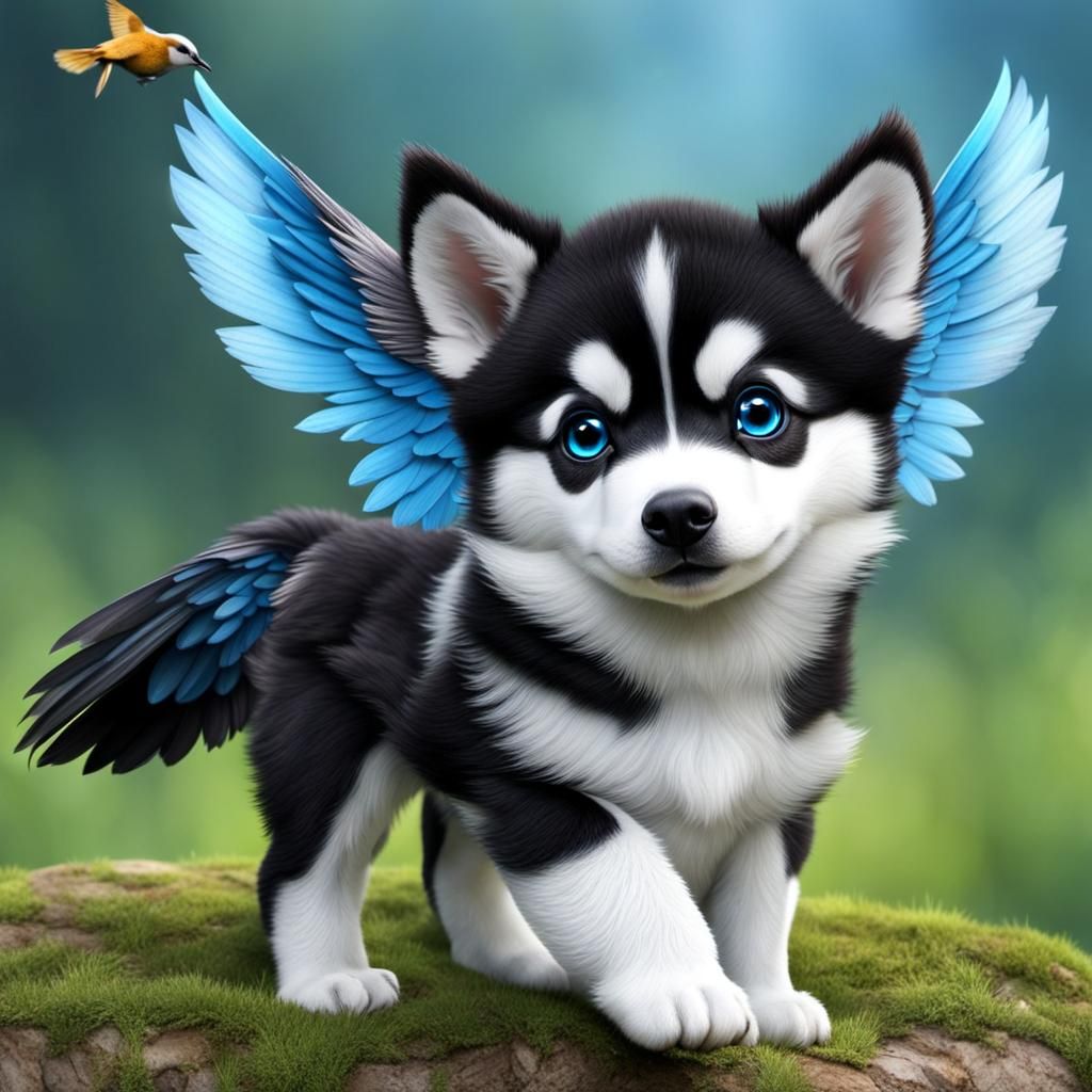 Mythical pets - a young dogbird. I - AI Generated Artwork - NightCafe ...
