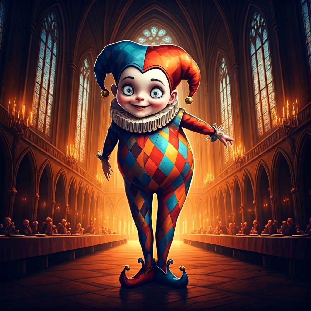 Jester Time - Whimsical Medieval Jester Performs Acrobatics ...