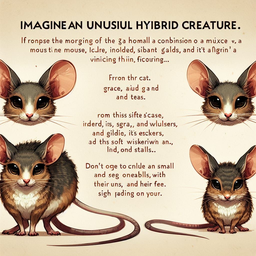 A mouse crossed with a cat - AI Generated Artwork - NightCafe Creator