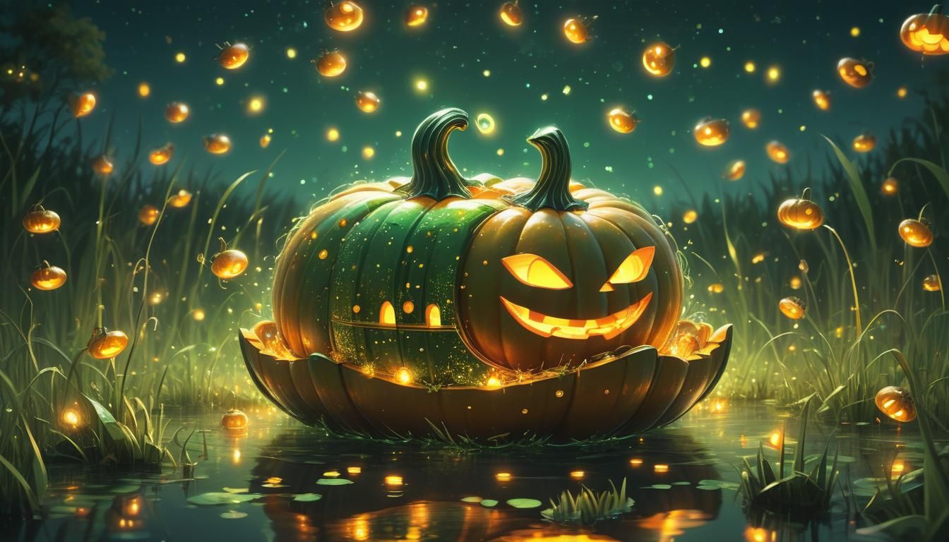 Halloween Pumpkin Boat - AI Generated Artwork - NightCafe Creator