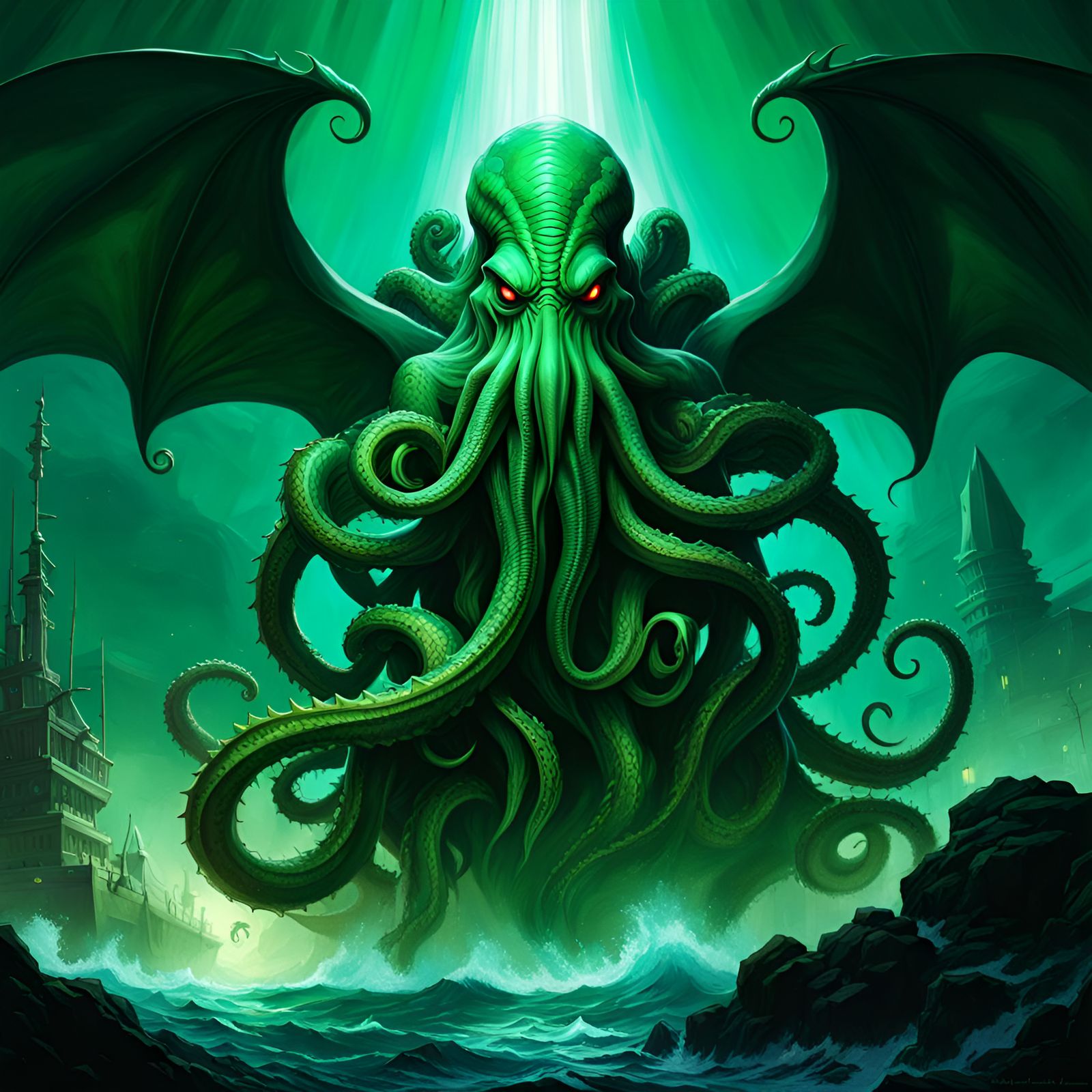 Cthulhu - AI Generated Artwork - NightCafe Creator