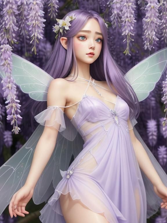Wisteria fae - AI Generated Artwork - NightCafe Creator
