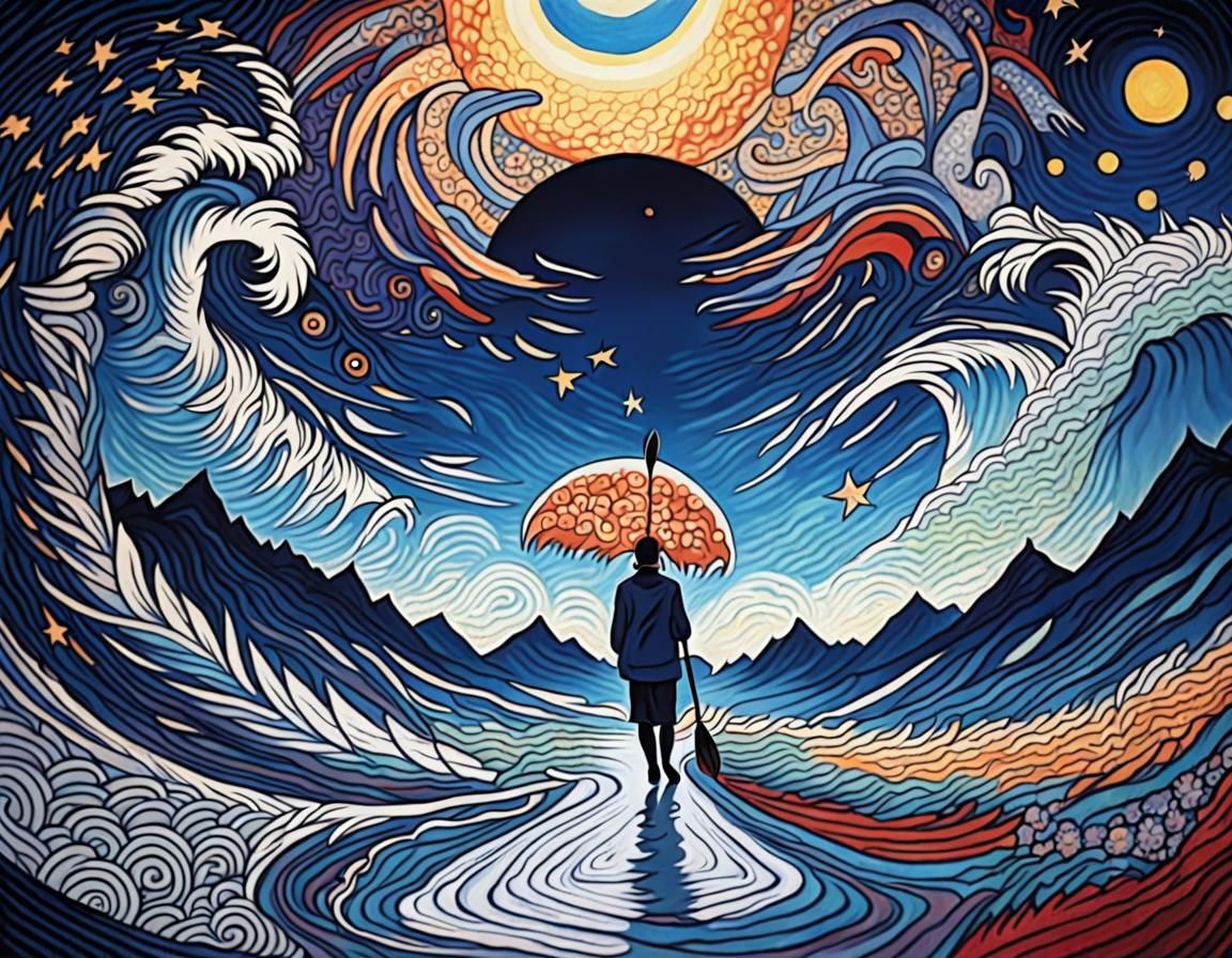 textured with large visible brush strokes, hypermaximalism, astral ...