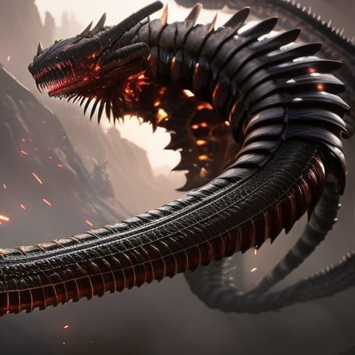 giant centipede, concept art, Greg Rutkowski, 16k resolution, cinematic ...