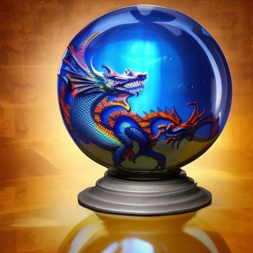 Dragon sphere - AI Generated Artwork - NightCafe Creator