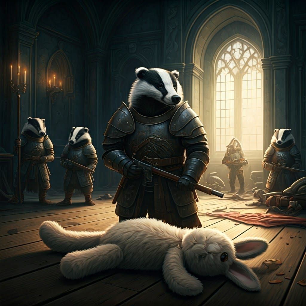 The Toy - Armoured Badger Soldiers in Ransacked Castle