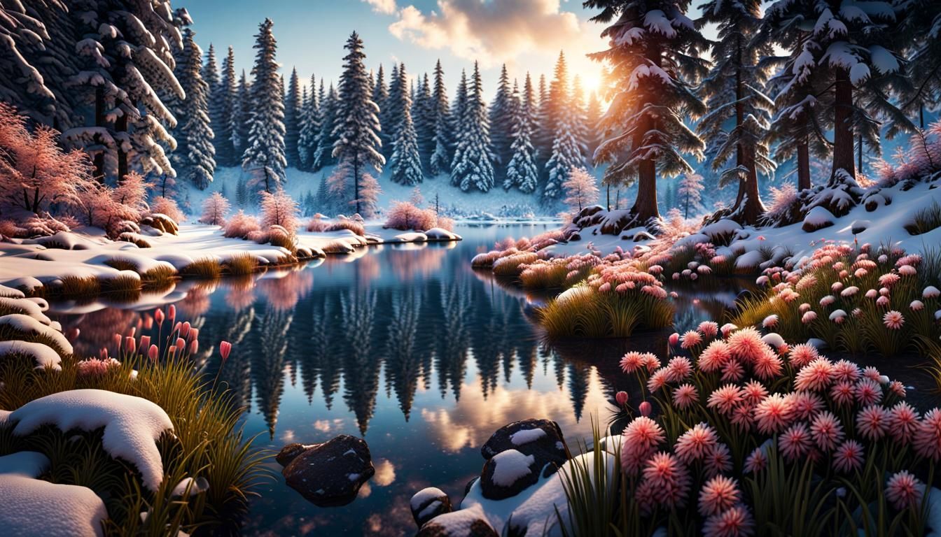 Winter solitude - AI Generated Artwork - NightCafe Creator
