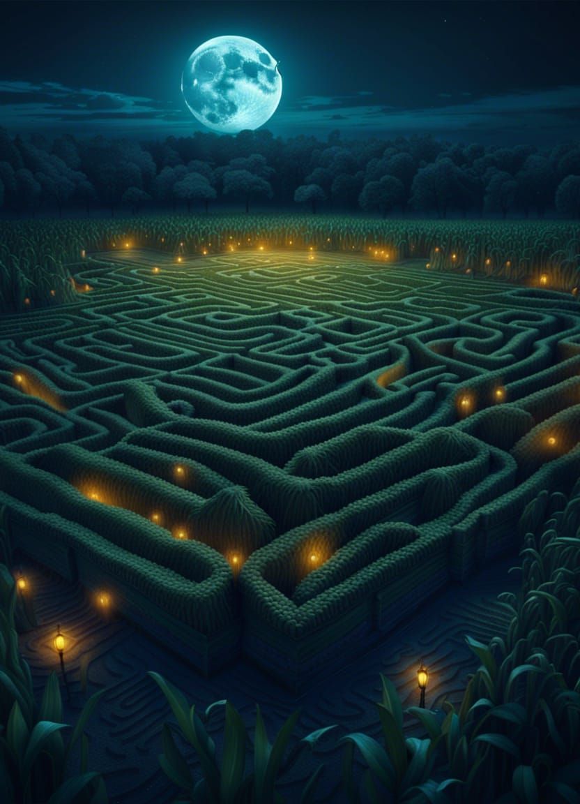 The Night Maze - AI Generated Artwork - NightCafe Creator