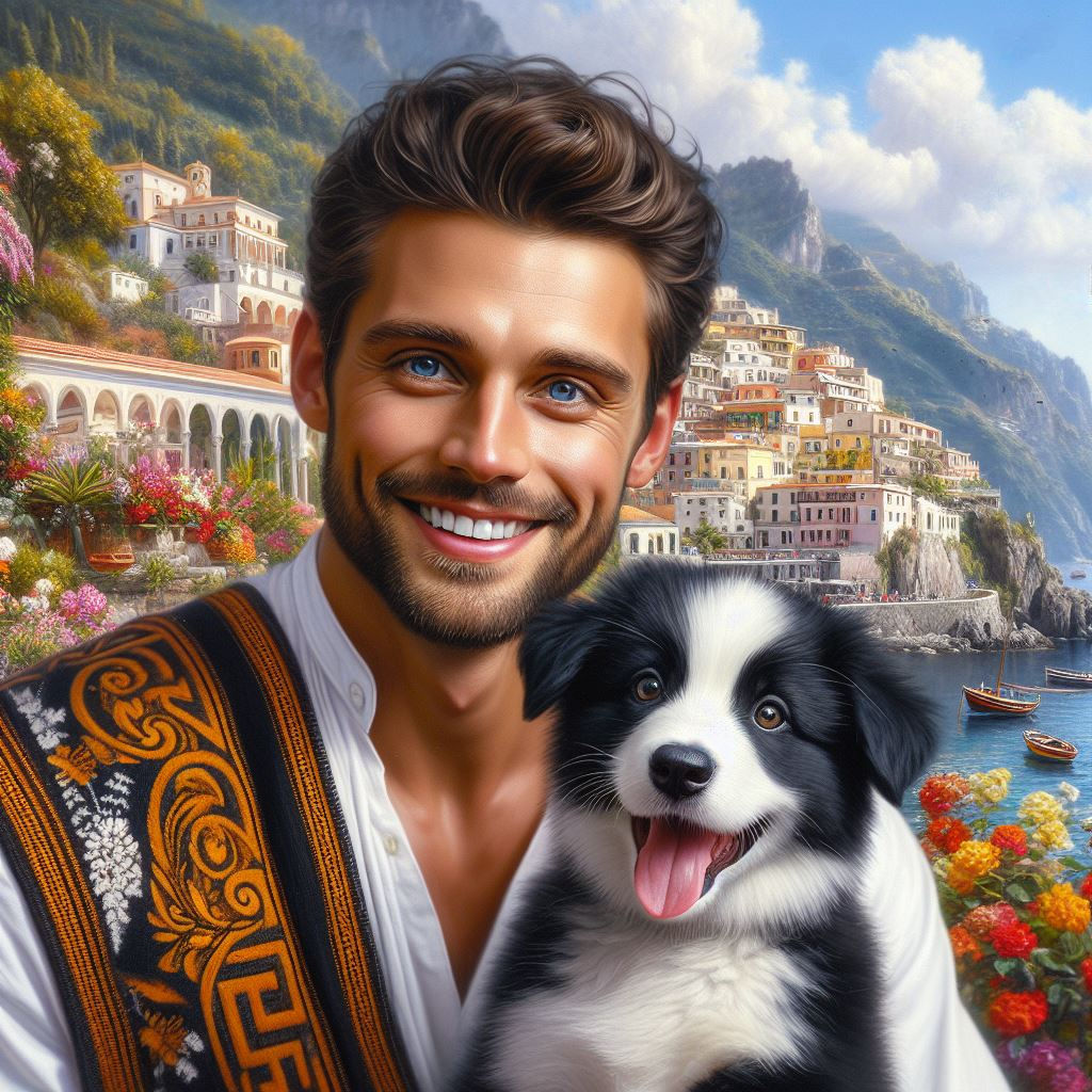 Handsome Greek man (coast) 4 - AI Generated Artwork - NightCafe Creator