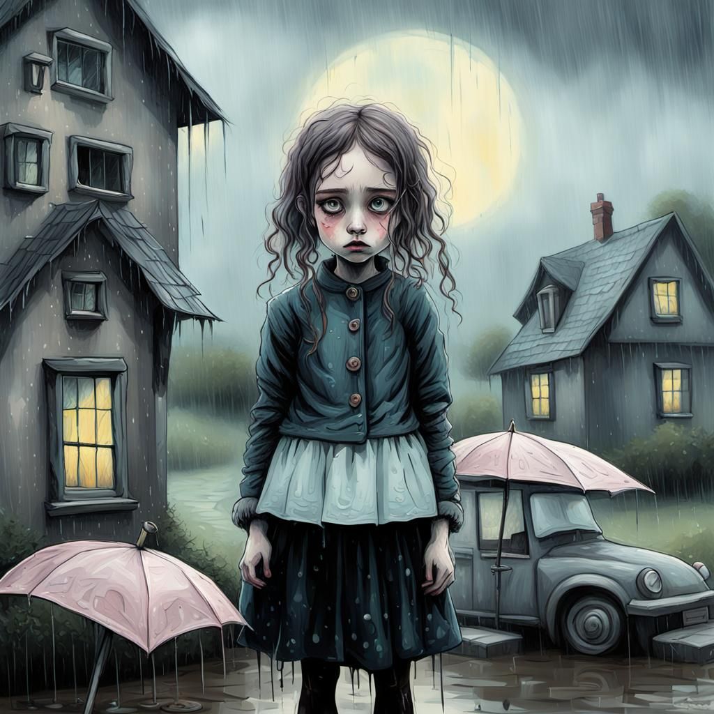 Sad Girl - AI Generated Artwork - NightCafe Creator