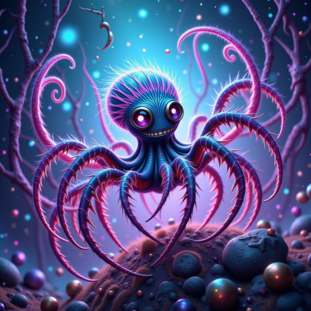 Surreal, Ethereal Octo-Spider Hybrid in Encaustic ... - AI Art