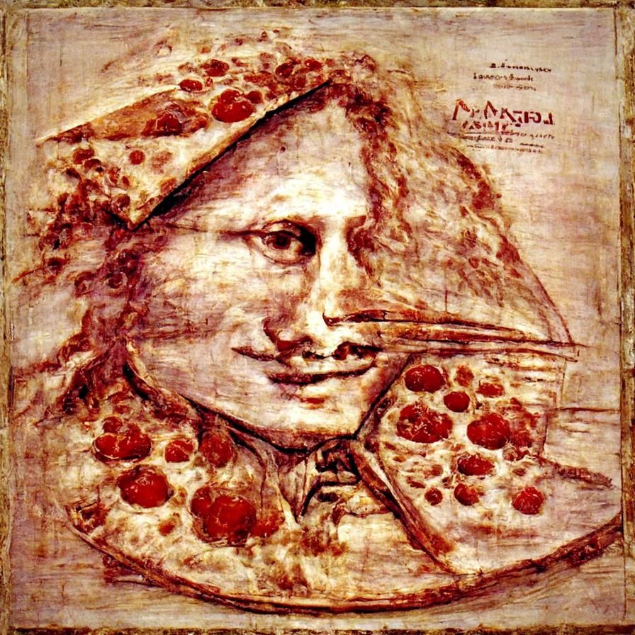 Pizza Margherita 8K by Leonardo da Vinci - AI Generated Artwork - NightCafe Creator