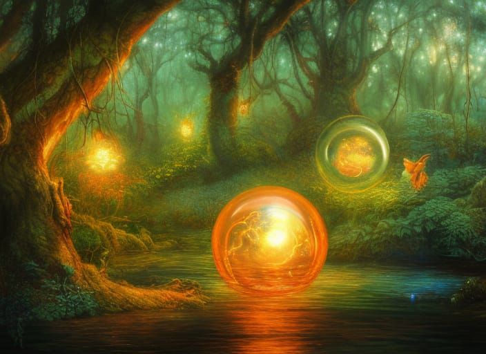 Magical orbs - AI Generated Artwork - NightCafe Creator