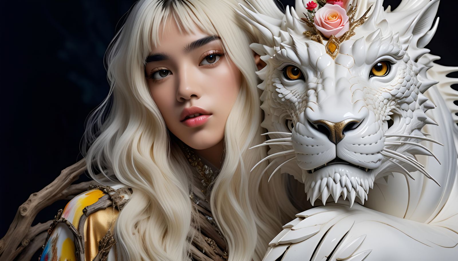 Blonde Whiteout - AI Generated Artwork - NightCafe Creator