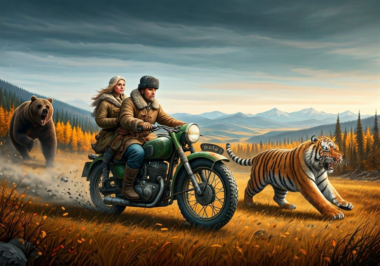 Adventure Biker Tour through siberian Taiga