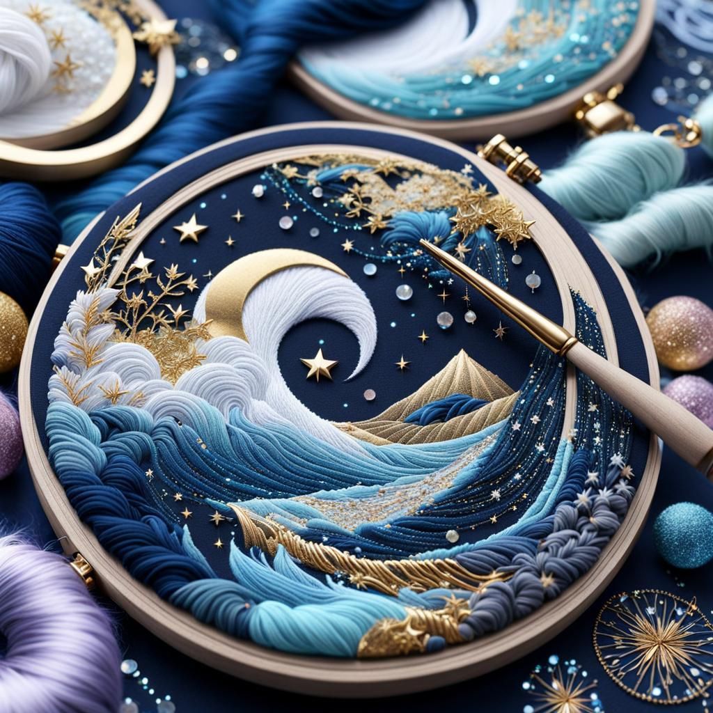 Embroiling a Dreamscape - AI Generated Artwork - NightCafe Creator