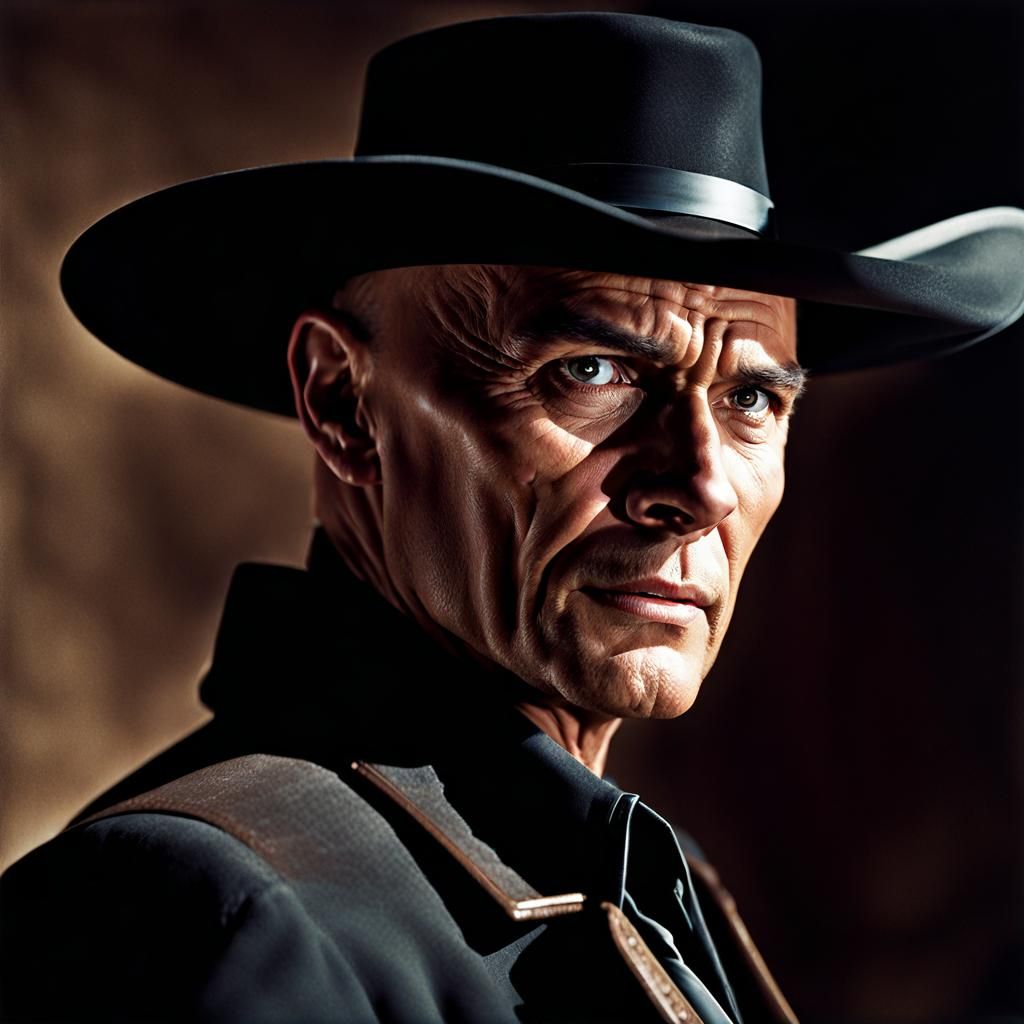 Yul Brynner in Westworld movie - AI Generated Artwork - NightCafe Creator