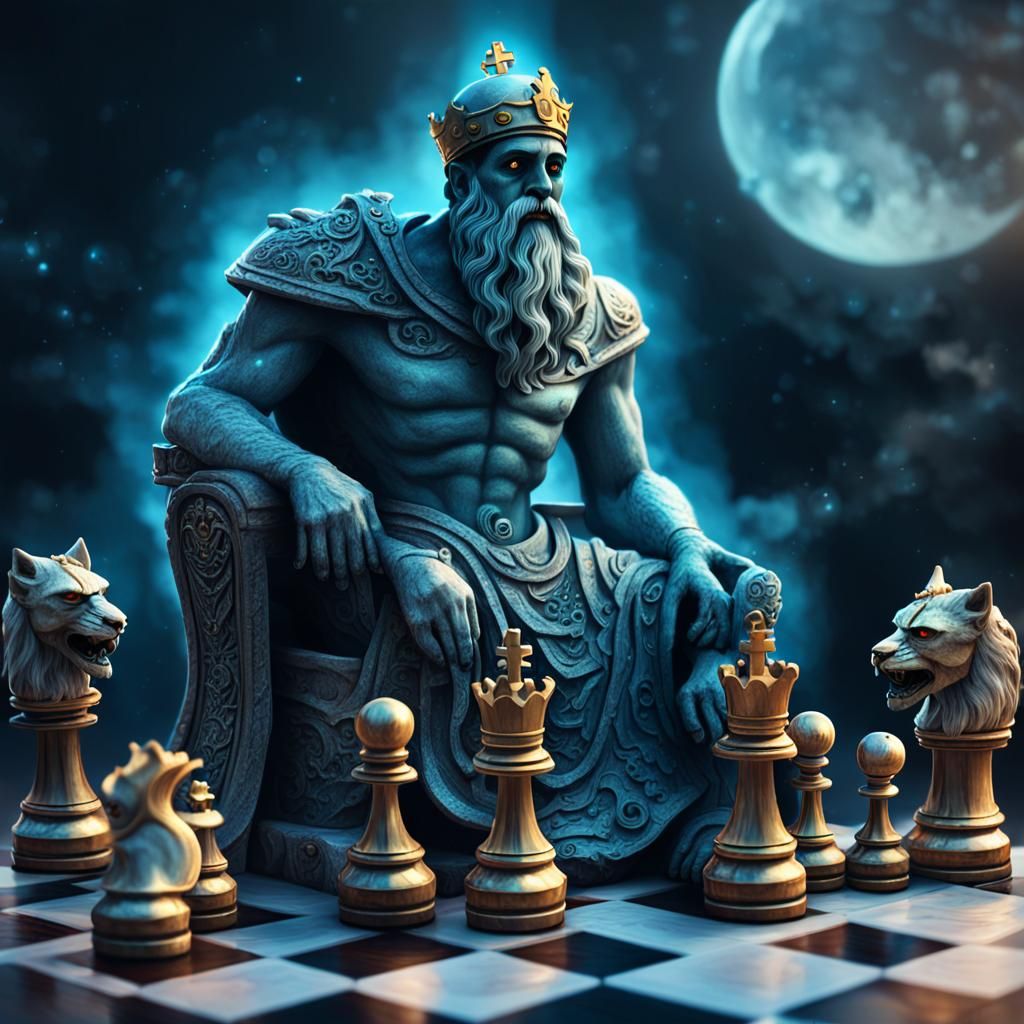 Death plays a game of chess with a celestial being akin to a god,the ...