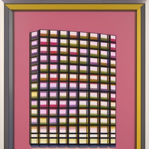 Geometric shapes, straight lines in complementary colors - AI Generated ...