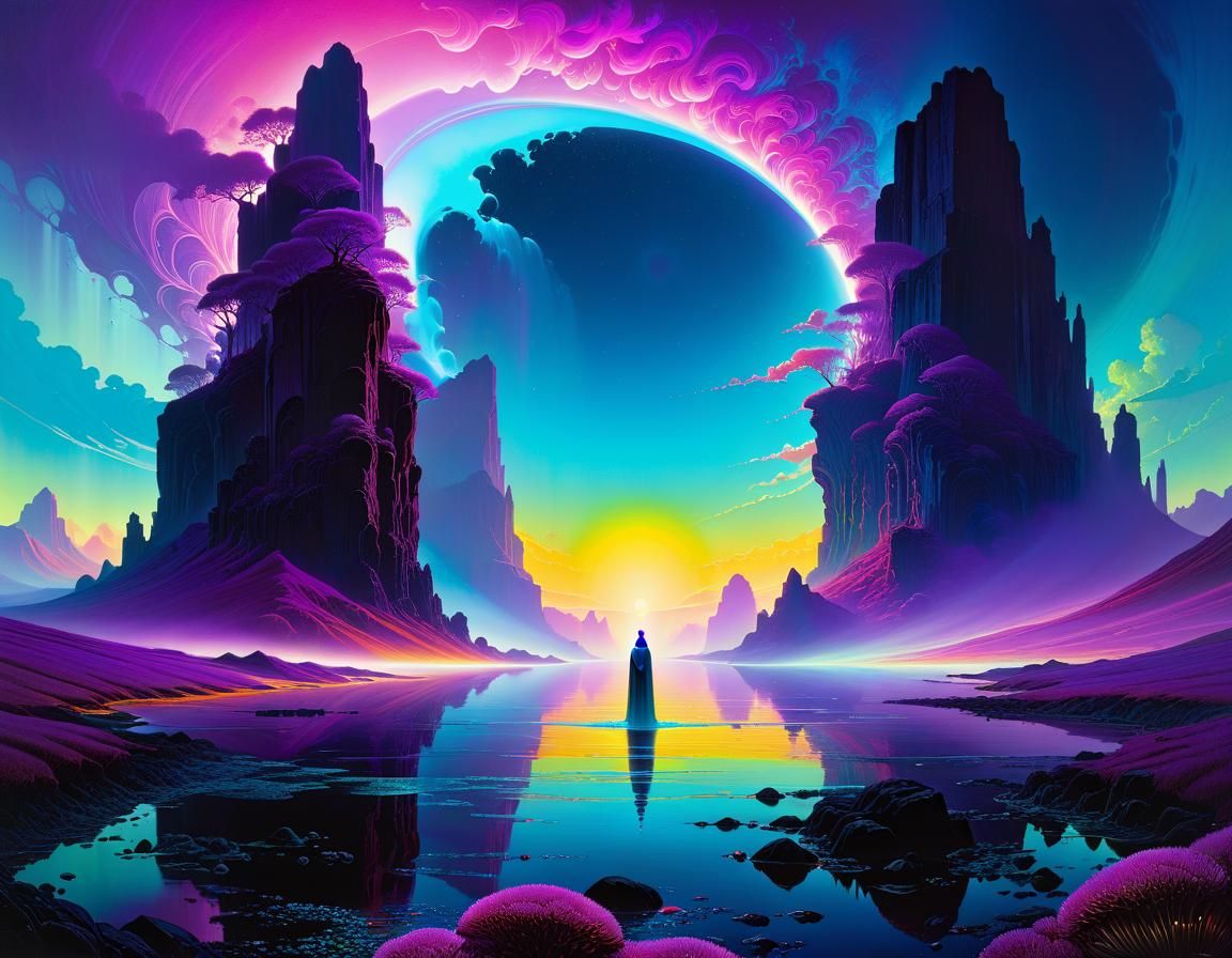 Purple Realm - AI Generated Artwork - NightCafe Creator