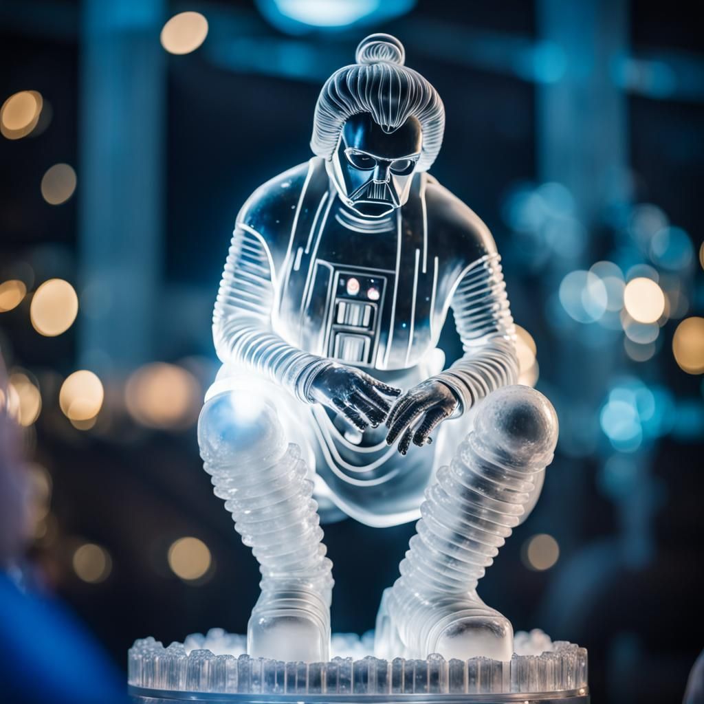 which star wars Characters can you see in this ice Sculpture, they all ...